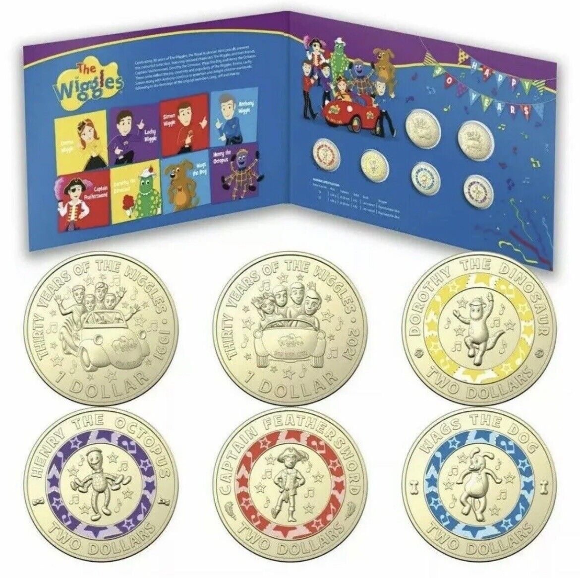 2021 30 Years of Wiggles Carded set – Coinsmakecents